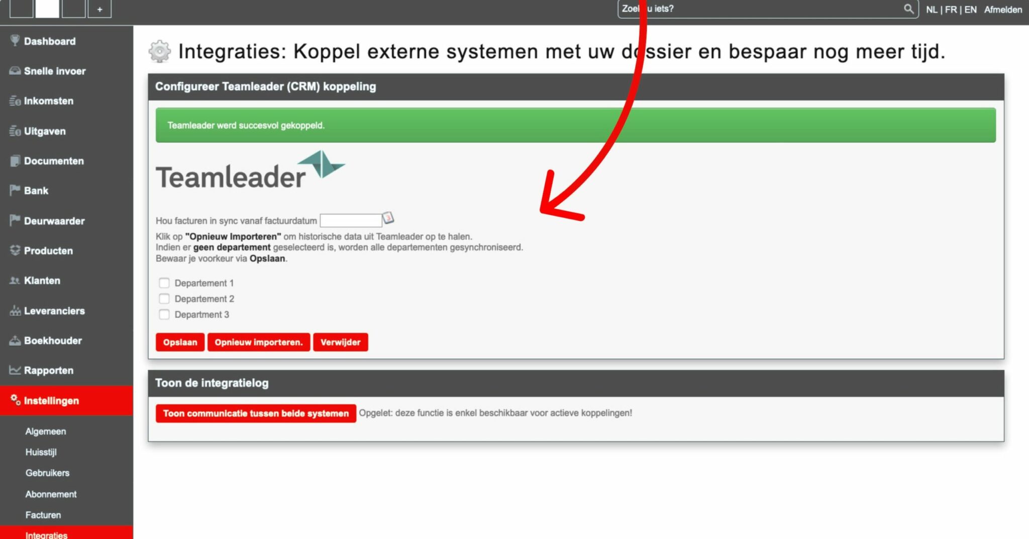 Koppelen met teamleader - BREEX